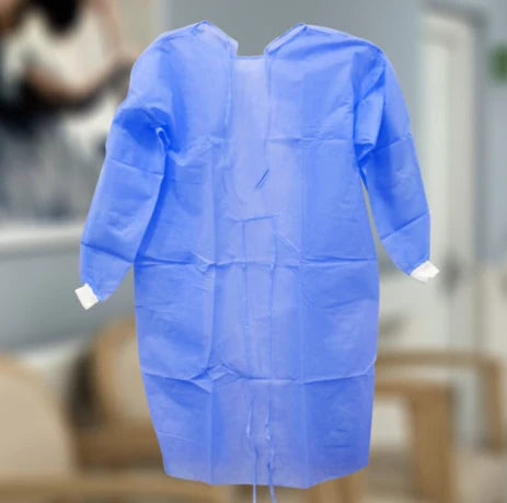 General Nursing Gown (AAMI Level 2) Blue — Spilldoc Singapore