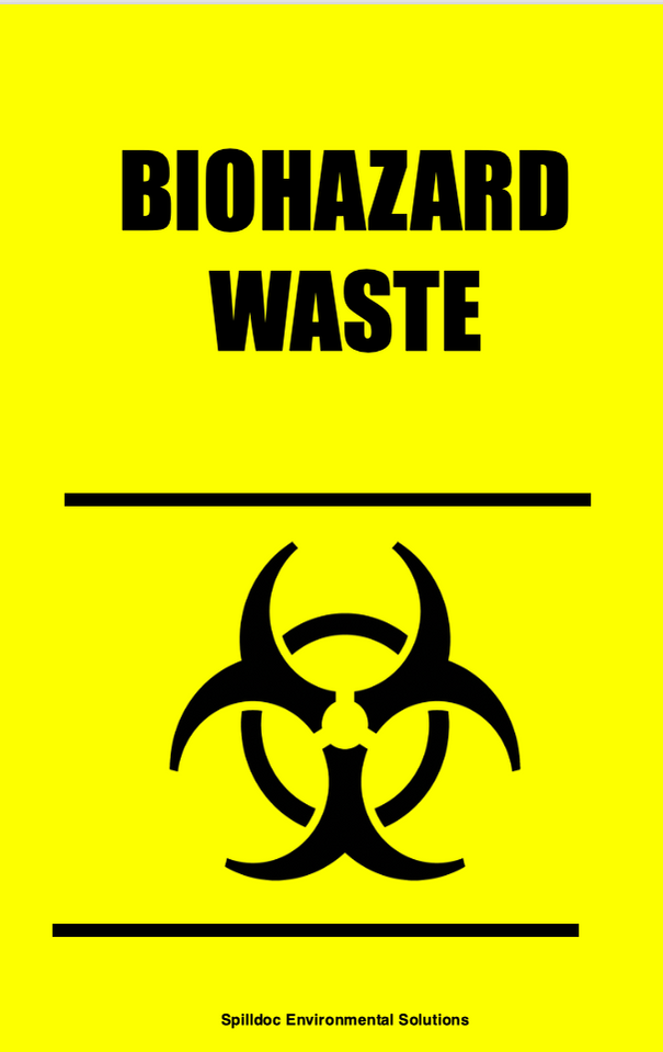 Biohazard Waste Sign — Spilldoc Singapore