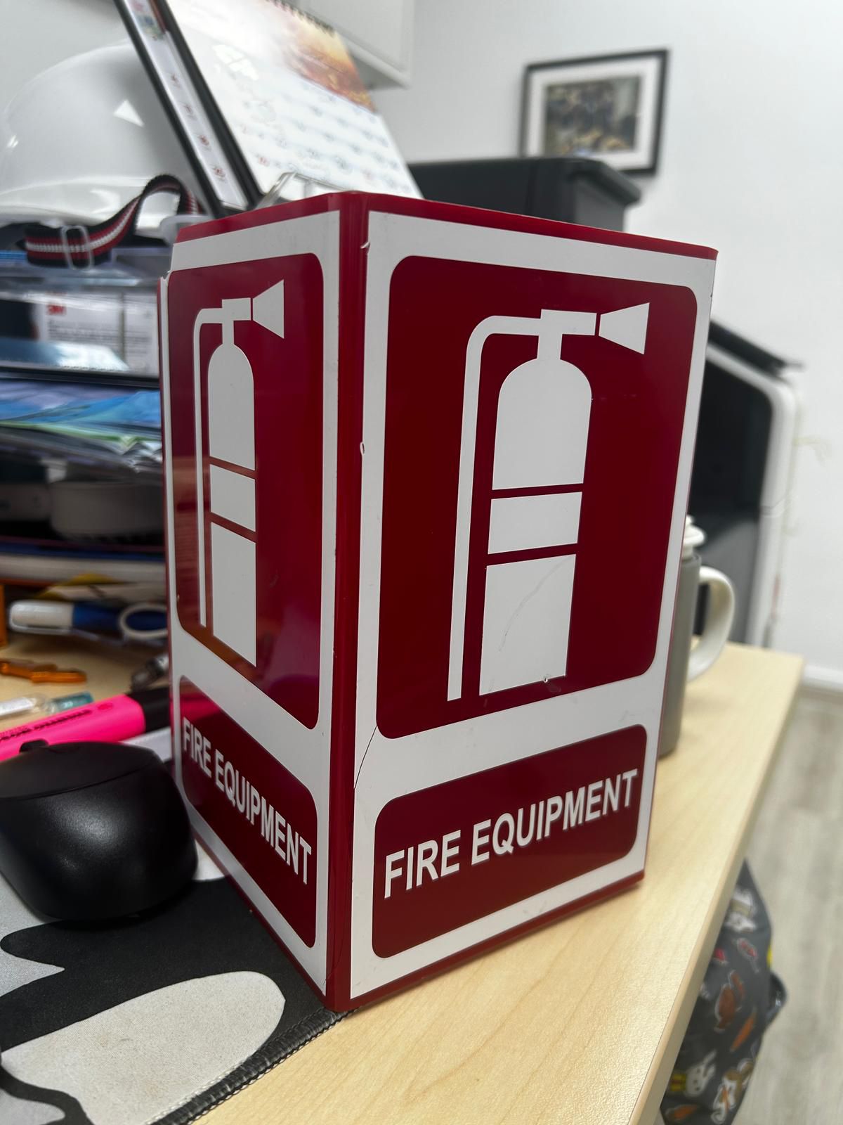 Fire Equipment Safety Sign Triangle — Spilldoc Singapore