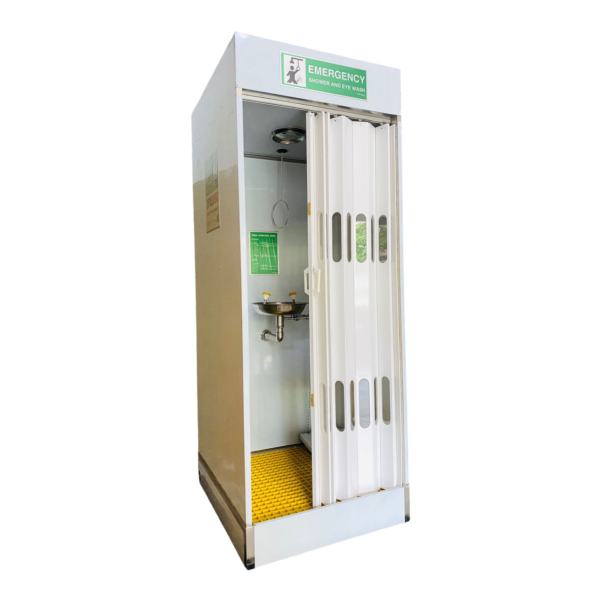 Spilldoc Enclosed Booth Safety Shower & Eyewash Station SDEBR1SE304 ...