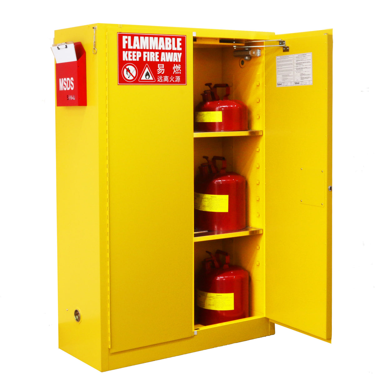 Flammable Storage Cabinet 45 Gallon / 170 Litre — Spilldoc Singapore